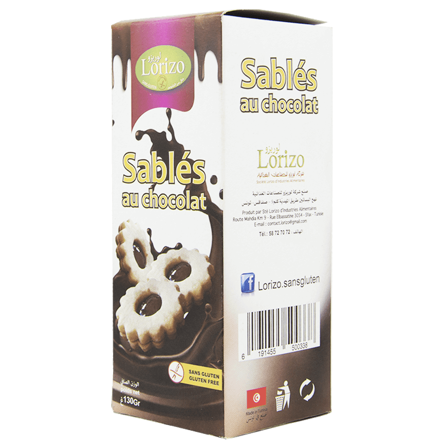 Sablet Chocolat Sans Gluten - Lorizo | Green Bee